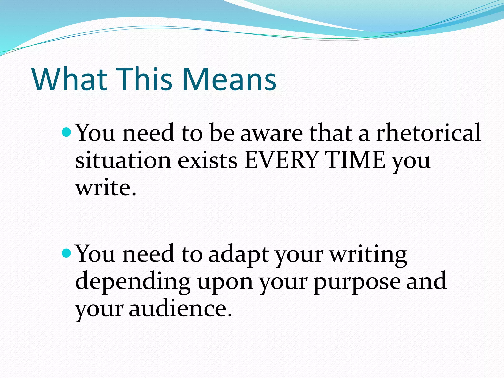 The Rhetorical Situation | PPTX