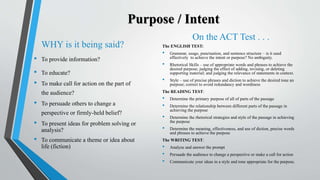 The Rhetorical Triangle and the ACT | PPT