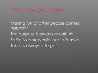 The rhetoric of satire | PPT