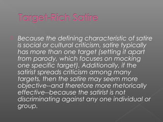 The rhetoric of satire | PPT