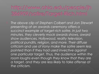 The rhetoric of satire | PPT