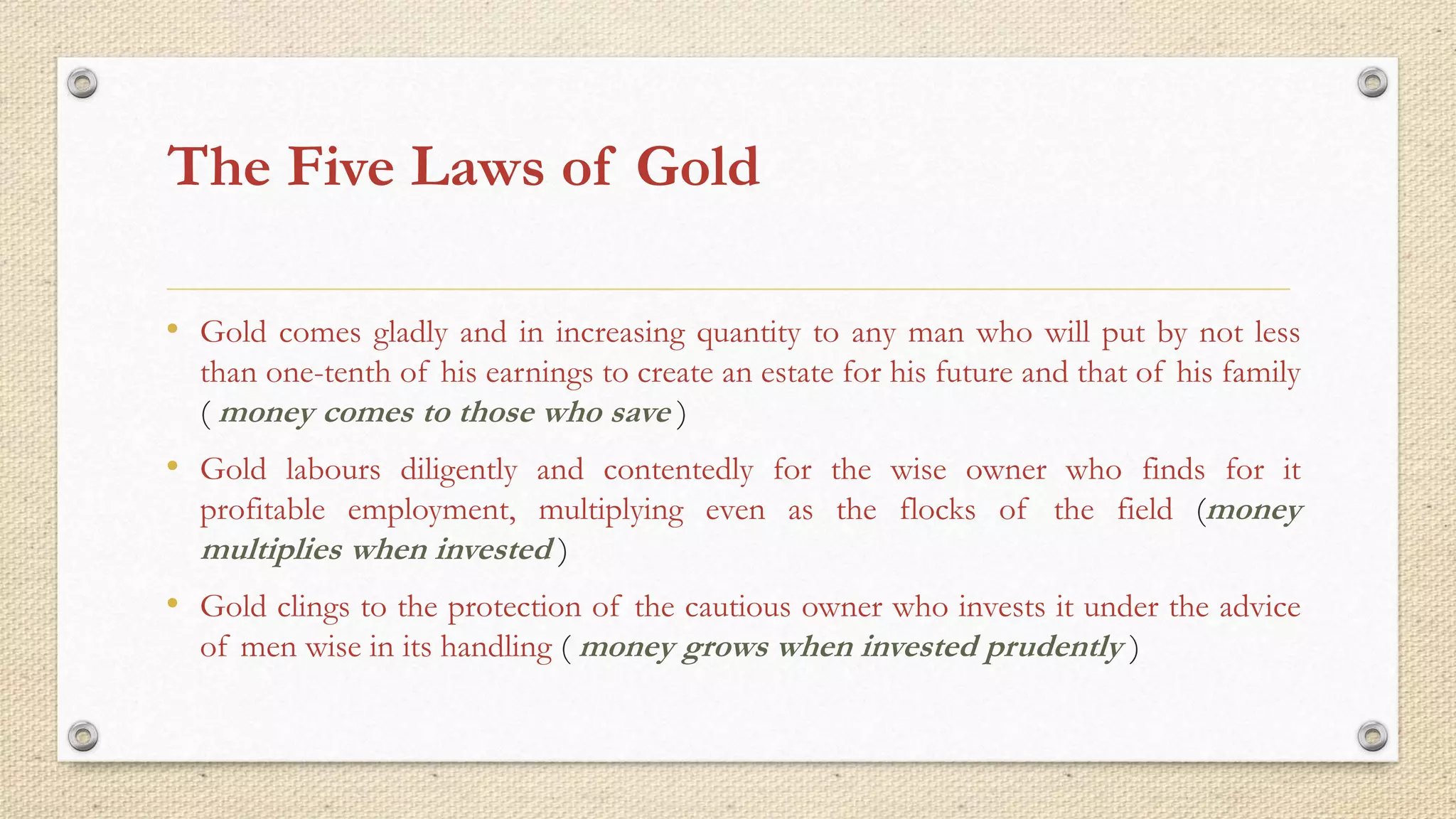 The Richest Man in Babylon | PPTX