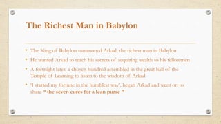 The Richest Man in Babylon | PPTX
