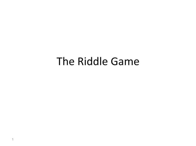 The riddle game | PPSX