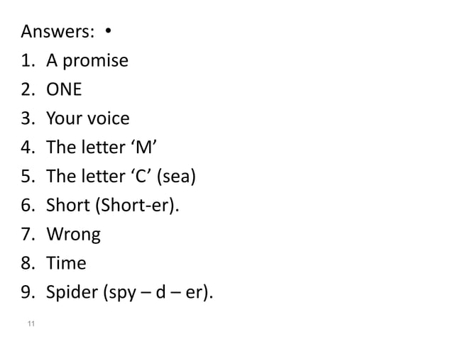 The riddle game | PPSX