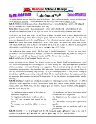 The right form of verb | PDF