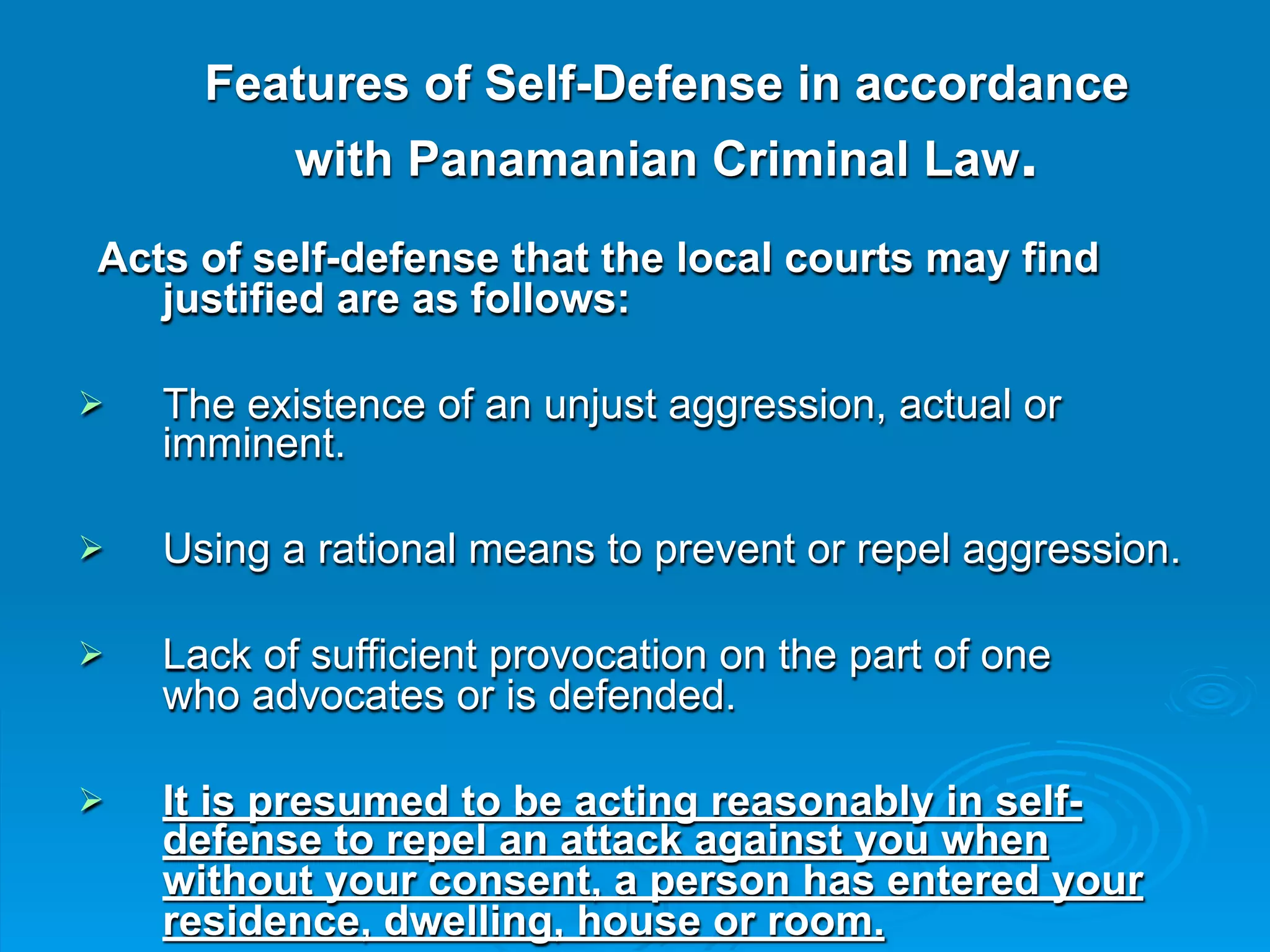 The right of self defense | PPT