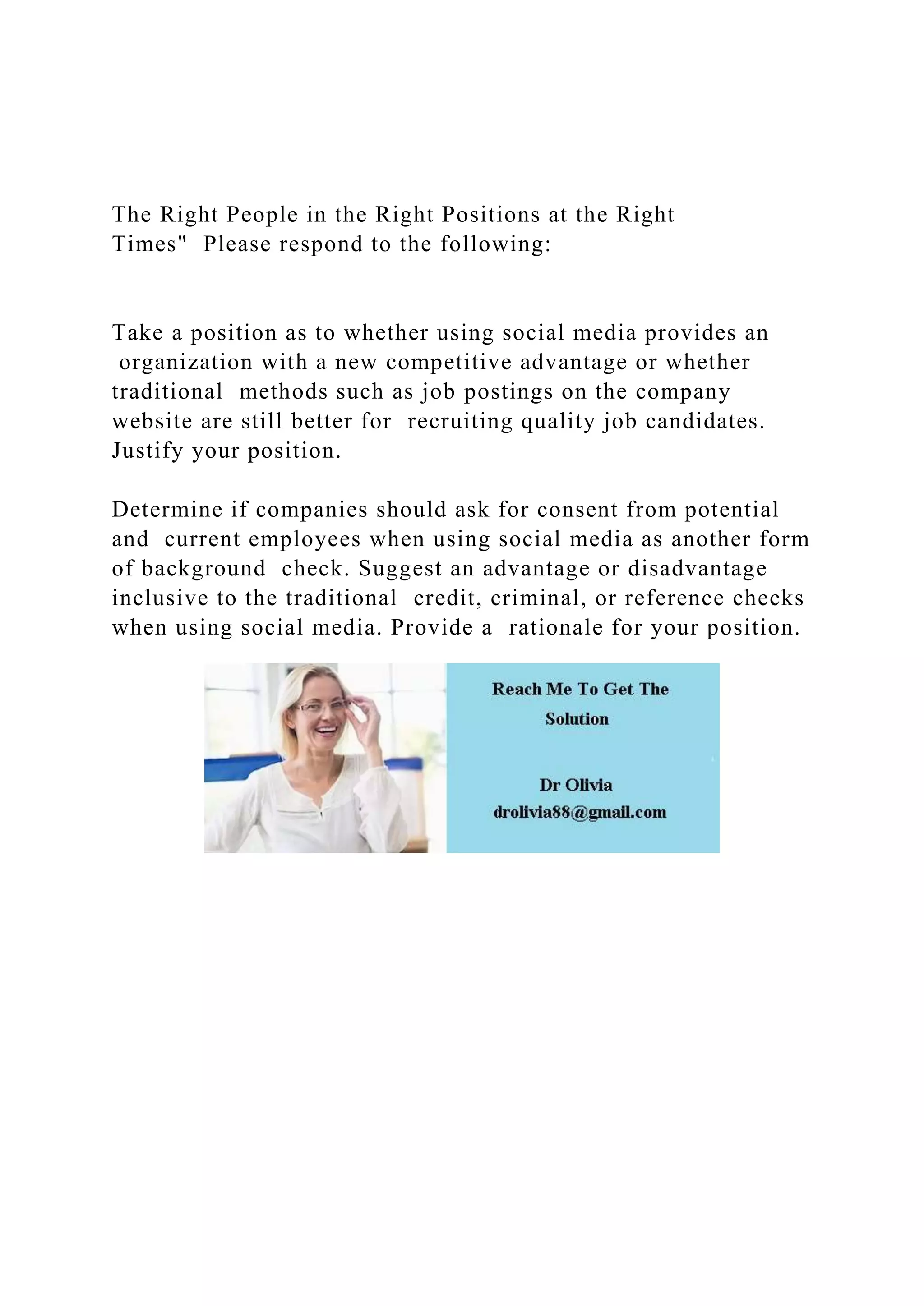 The Right People in the Right Positions at the Right Times Ple.docx