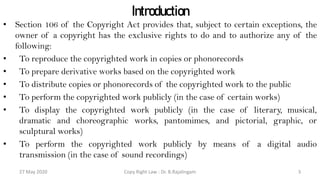 The rights afforded by copyright law | PPT