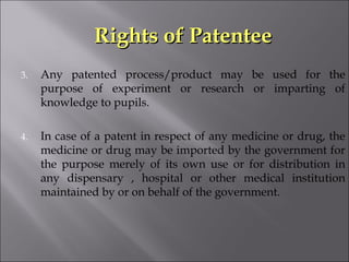 The rights and limitations of patentee ppt | PPT