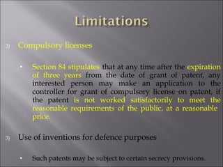 The rights and limitations of patentee ppt | PPT