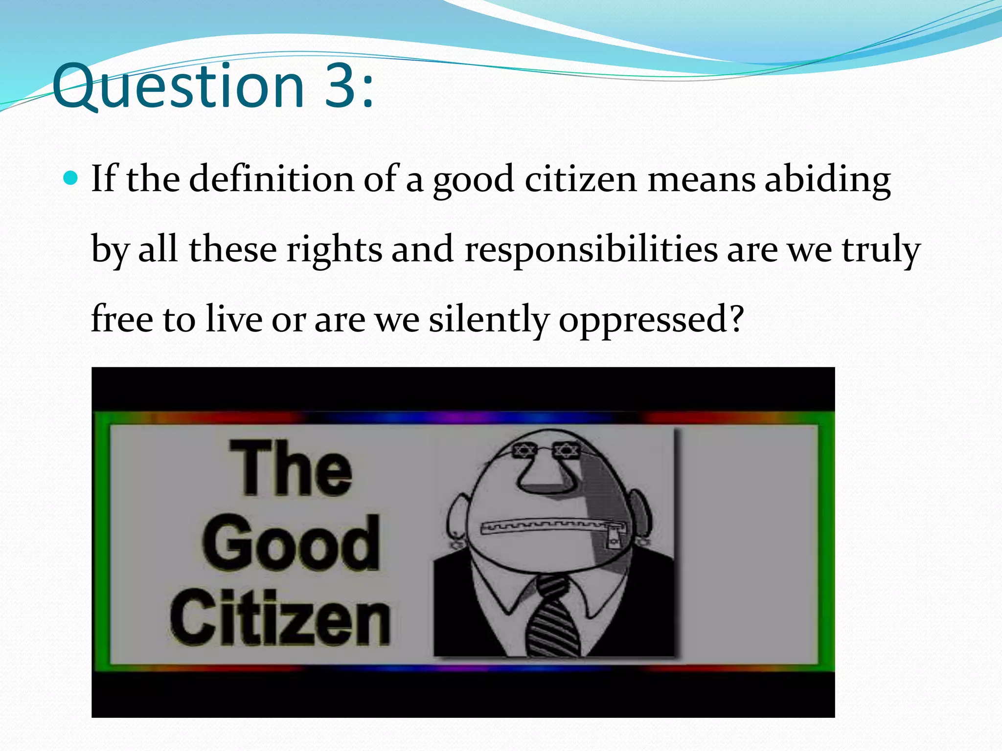 The right’s and responsibilities of citizens | PPTX
