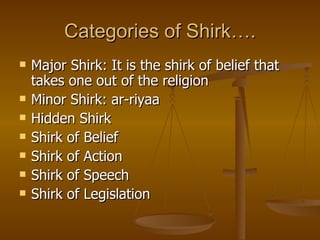 The rights of Allah and the rights of His Creation | PPT