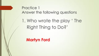 The Right Thing to Do | PPTX