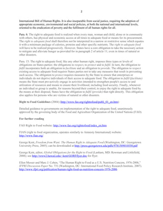 Right to Food | DOC | Food & Drink