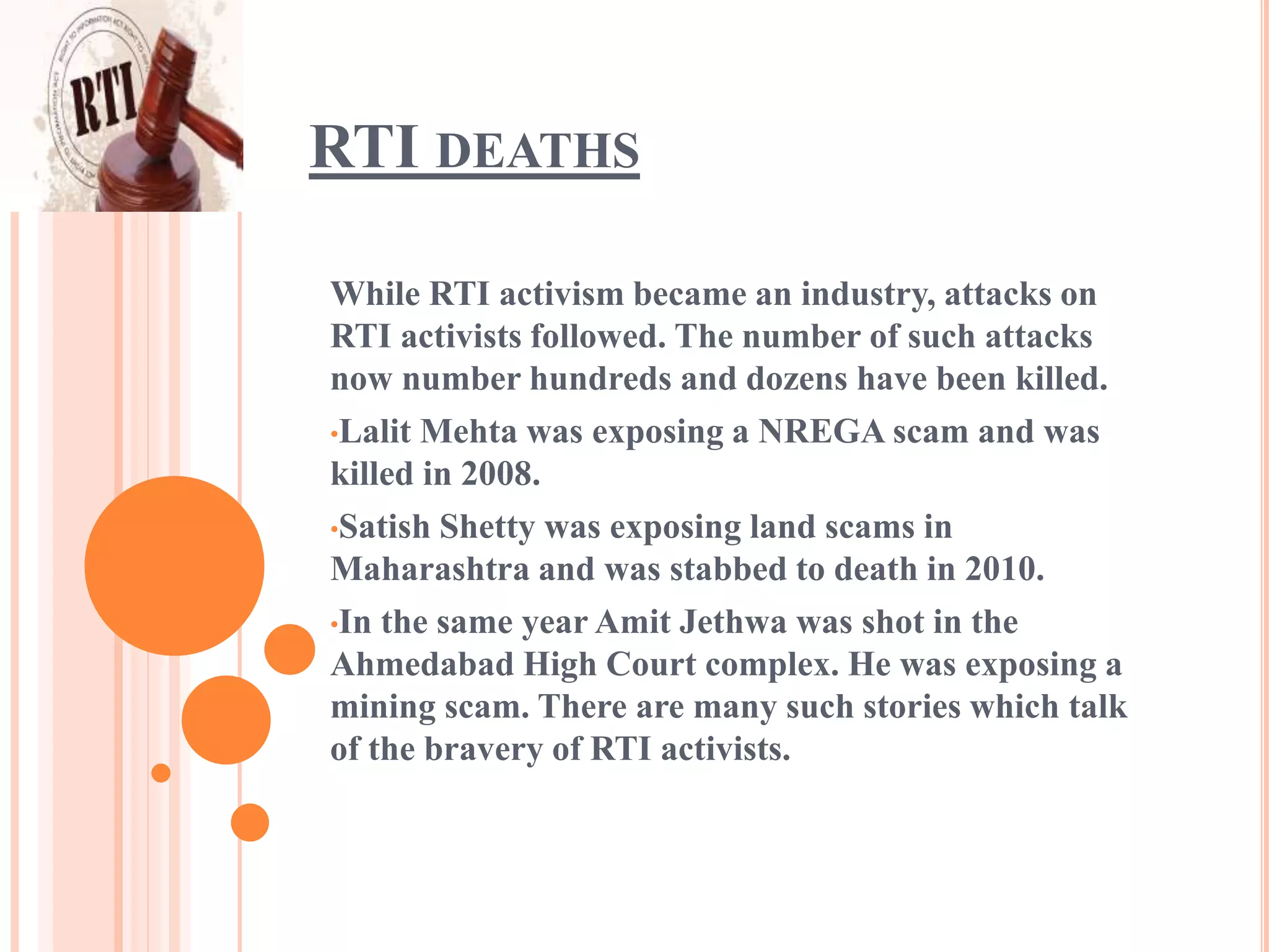 The right to information act (rti), | PPTX