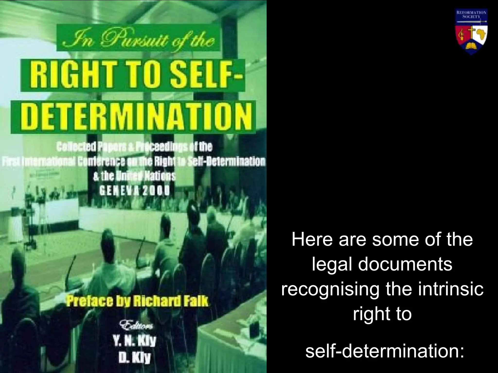 The Right to Self-Determination | PPTX