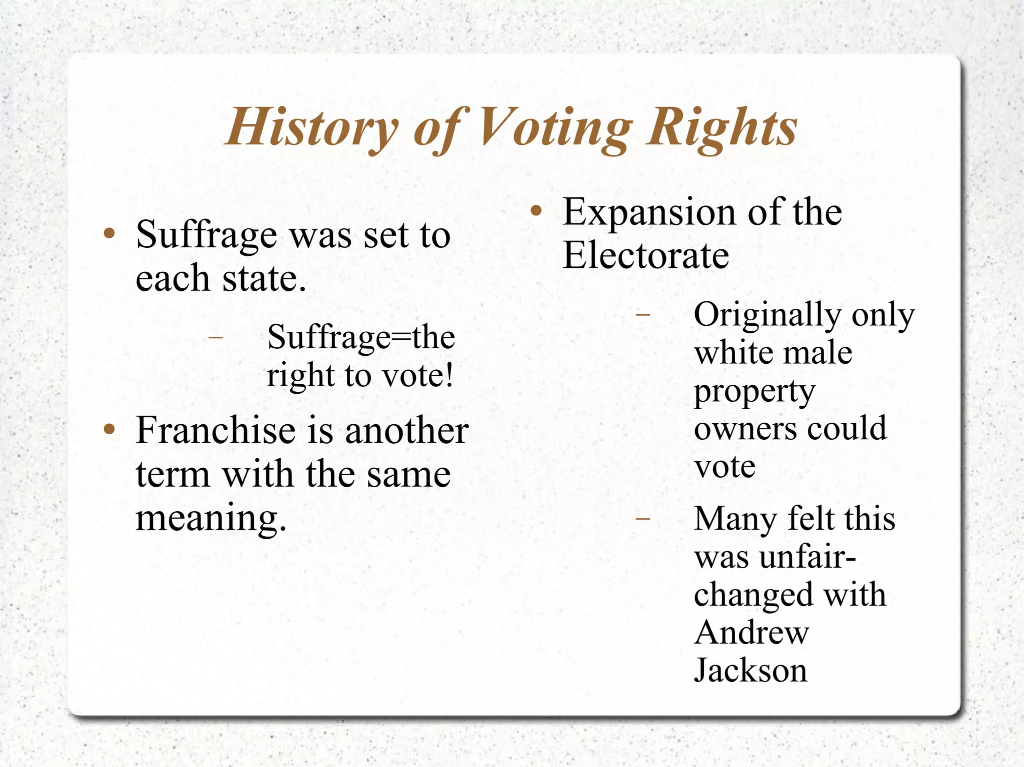 The right to vote | PPT