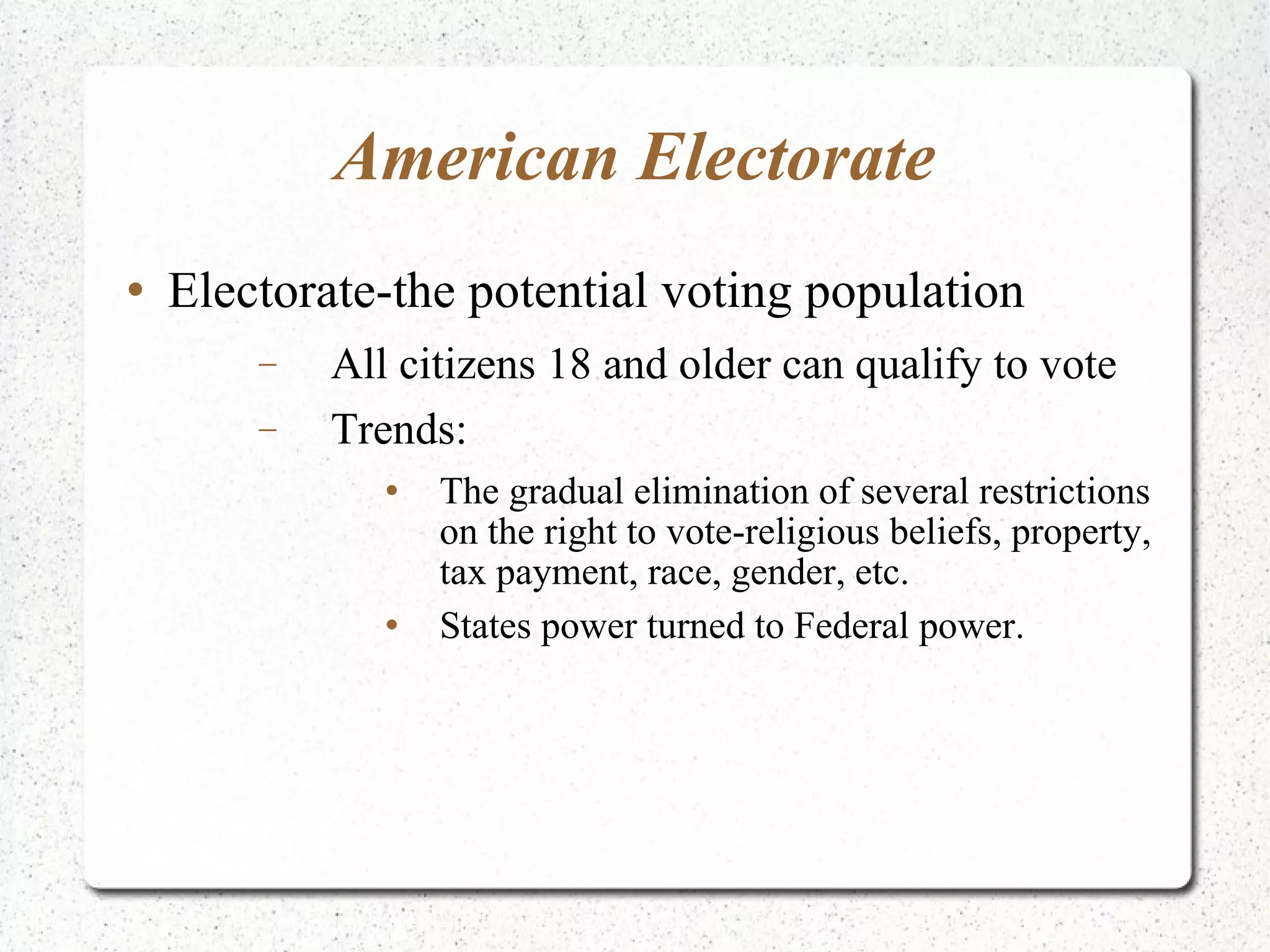The right to vote | PPT