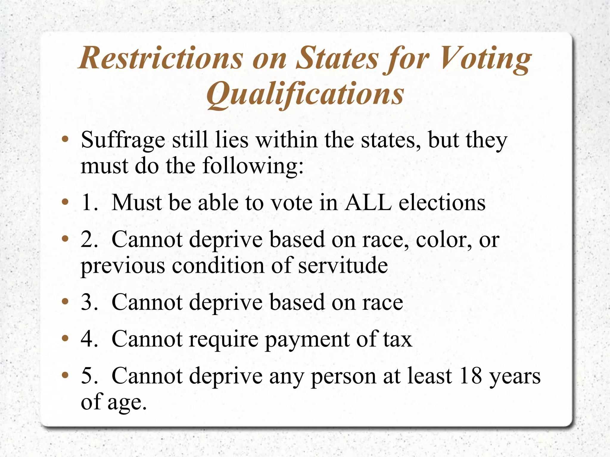 The right to vote | PPT