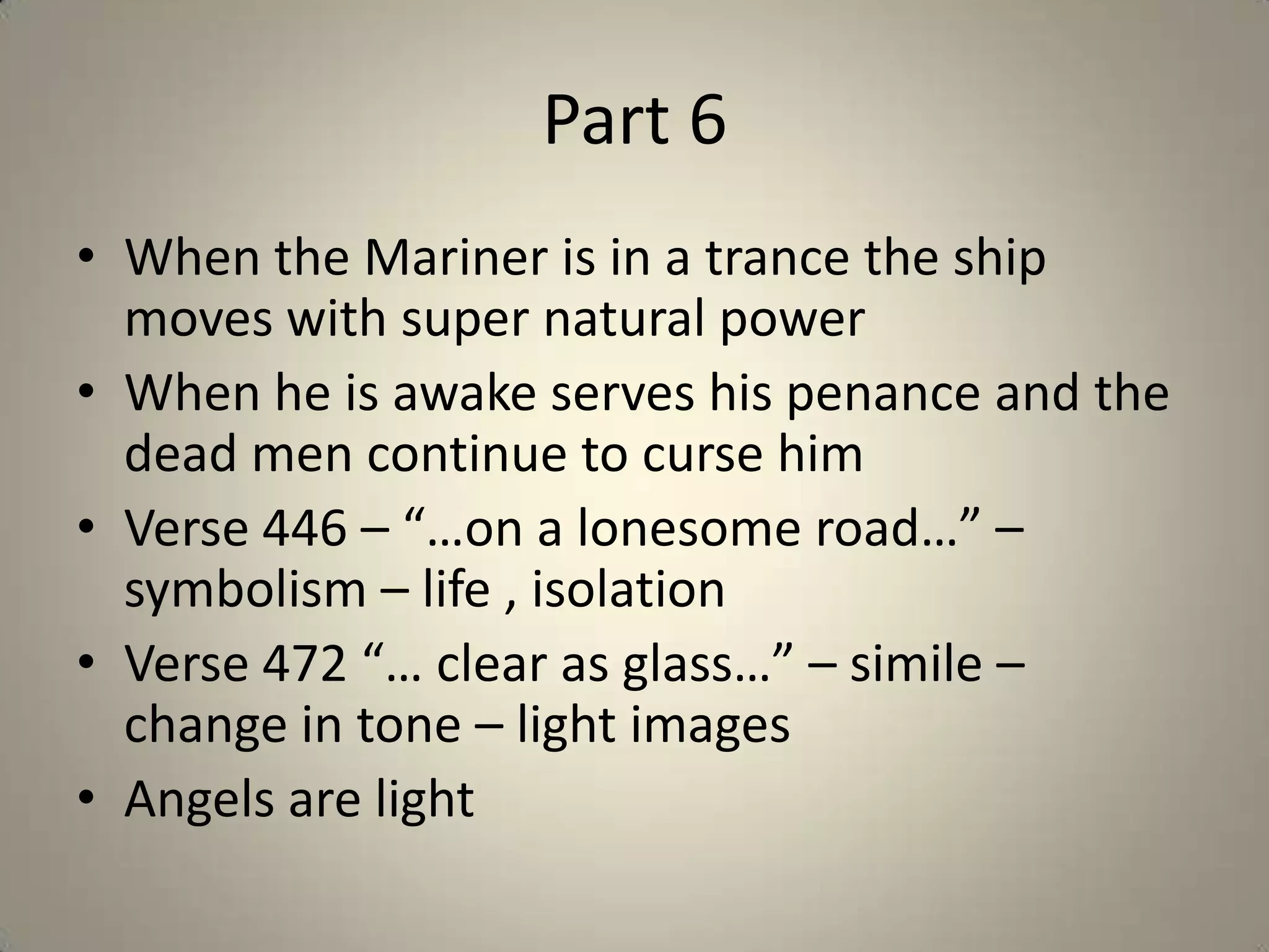 The Rime of the Ancient Mariner In Class Notes | PPTX