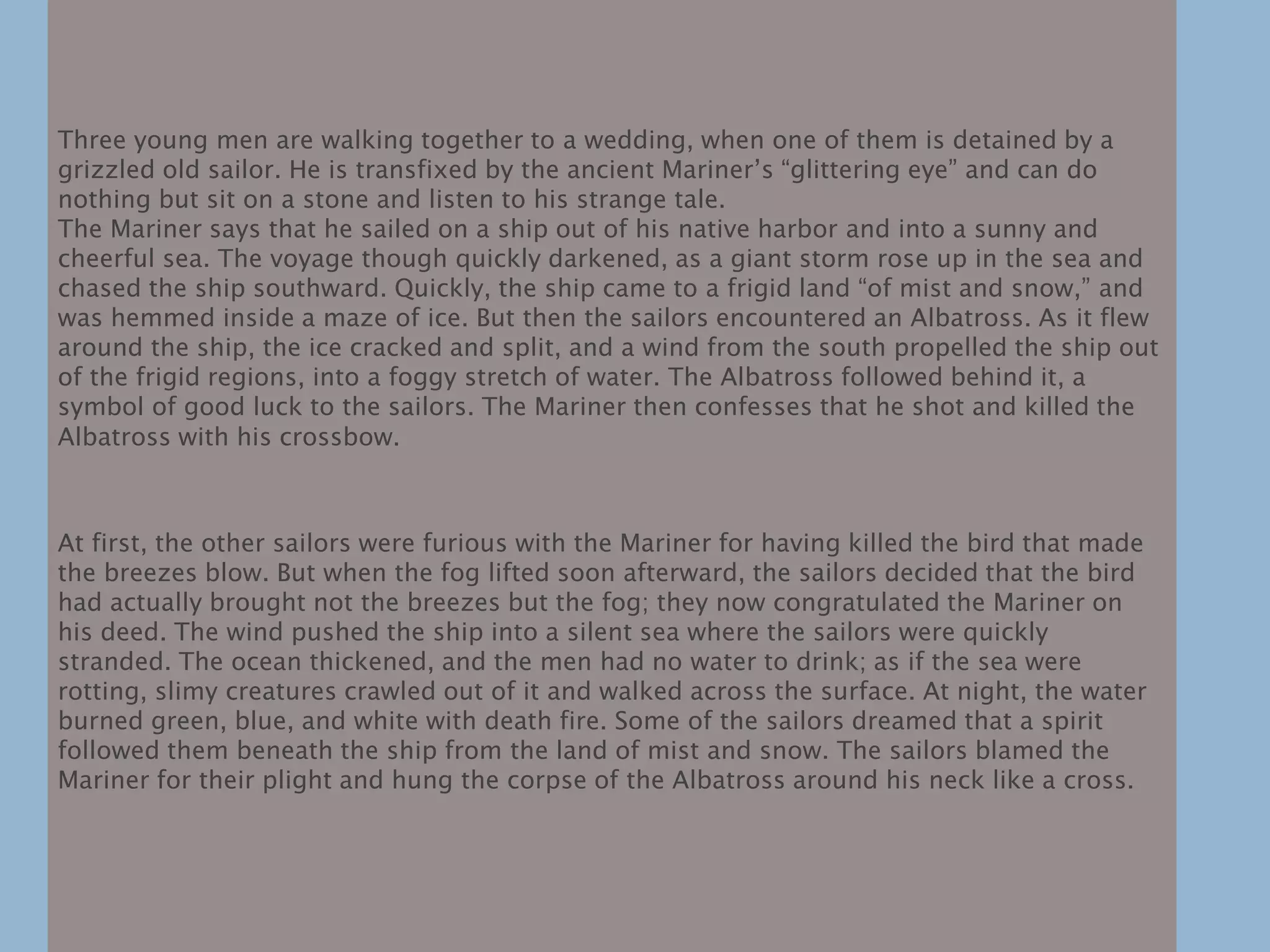 The Rime of the Ancient Mariner | PPTX