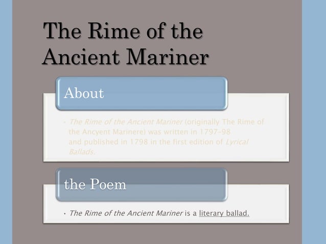 The Rime of the Ancient Mariner | PPT