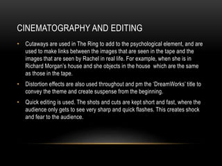 The ring | PPTX | Horror | Genres