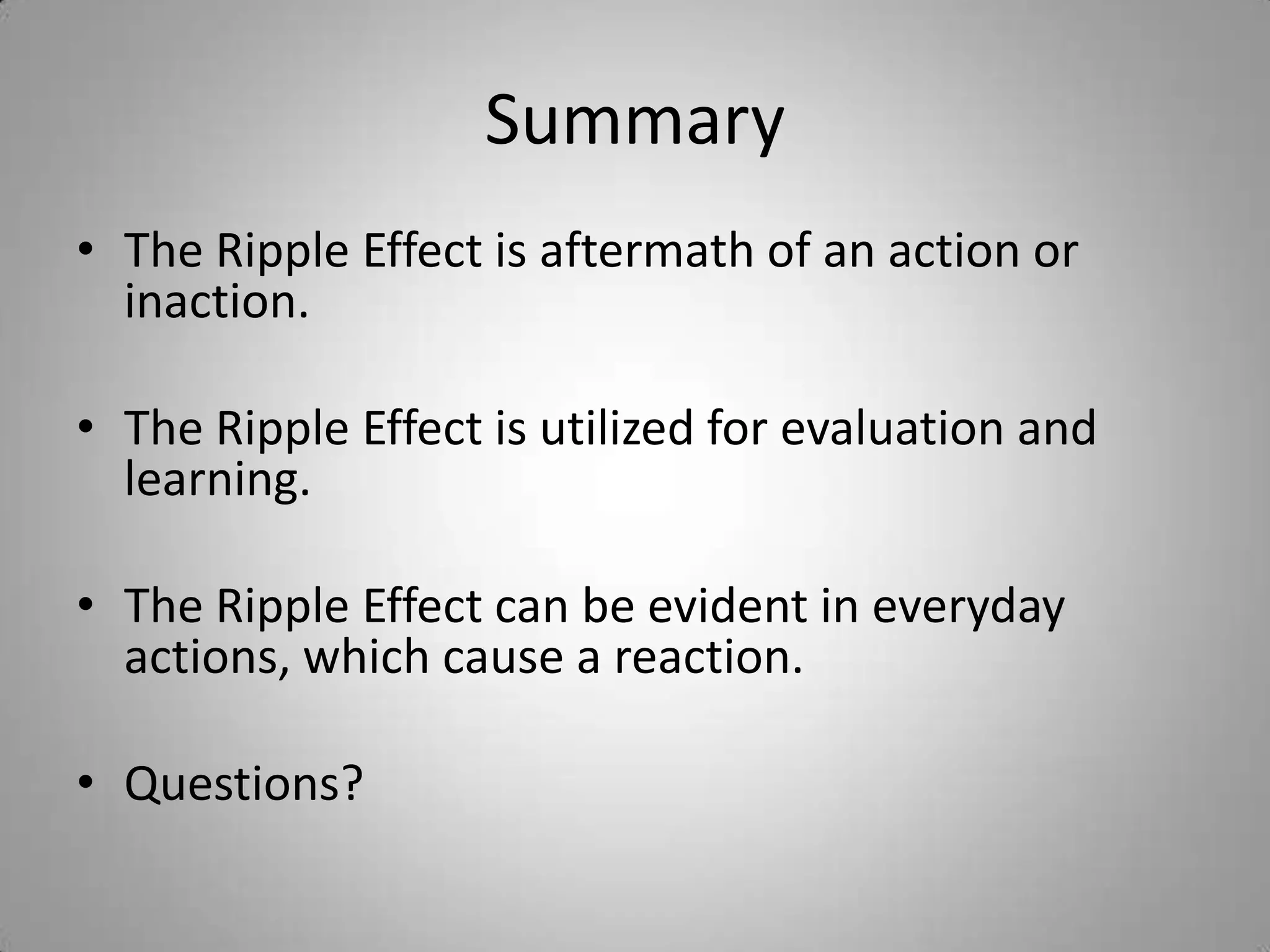 The ripple effect | PPTX