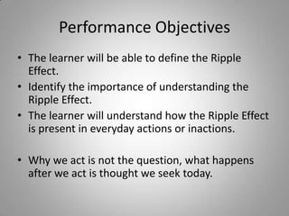 The ripple effect | PPTX