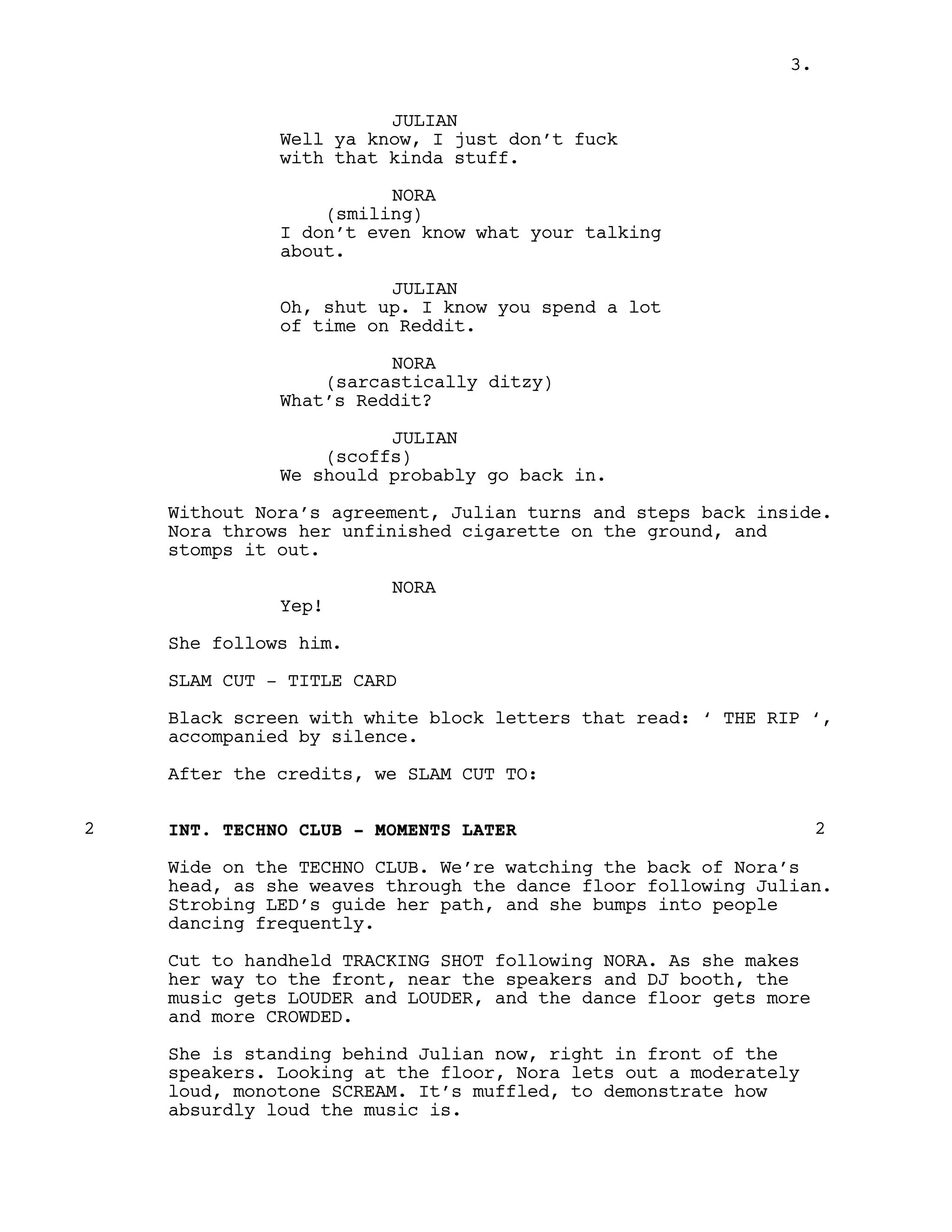 The Rip Revised pdf screenplay hannah bradford | PDF