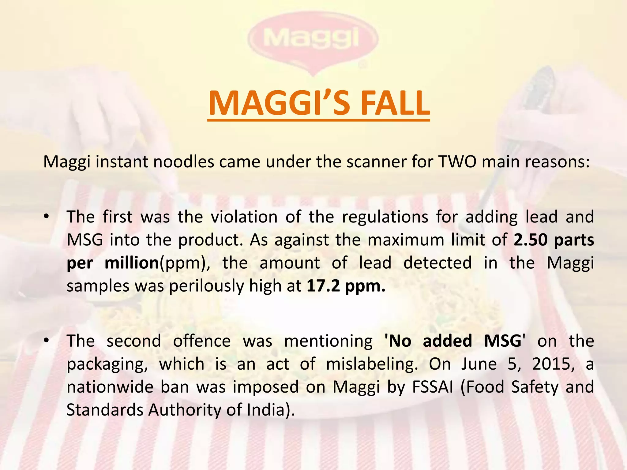 The rise and fall of maggi | PDF
