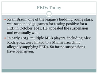 The rise and fall of pe ds in the mlb | PPTX