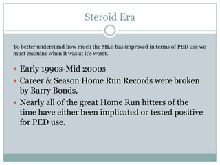 The rise and fall of pe ds in the mlb | PPTX