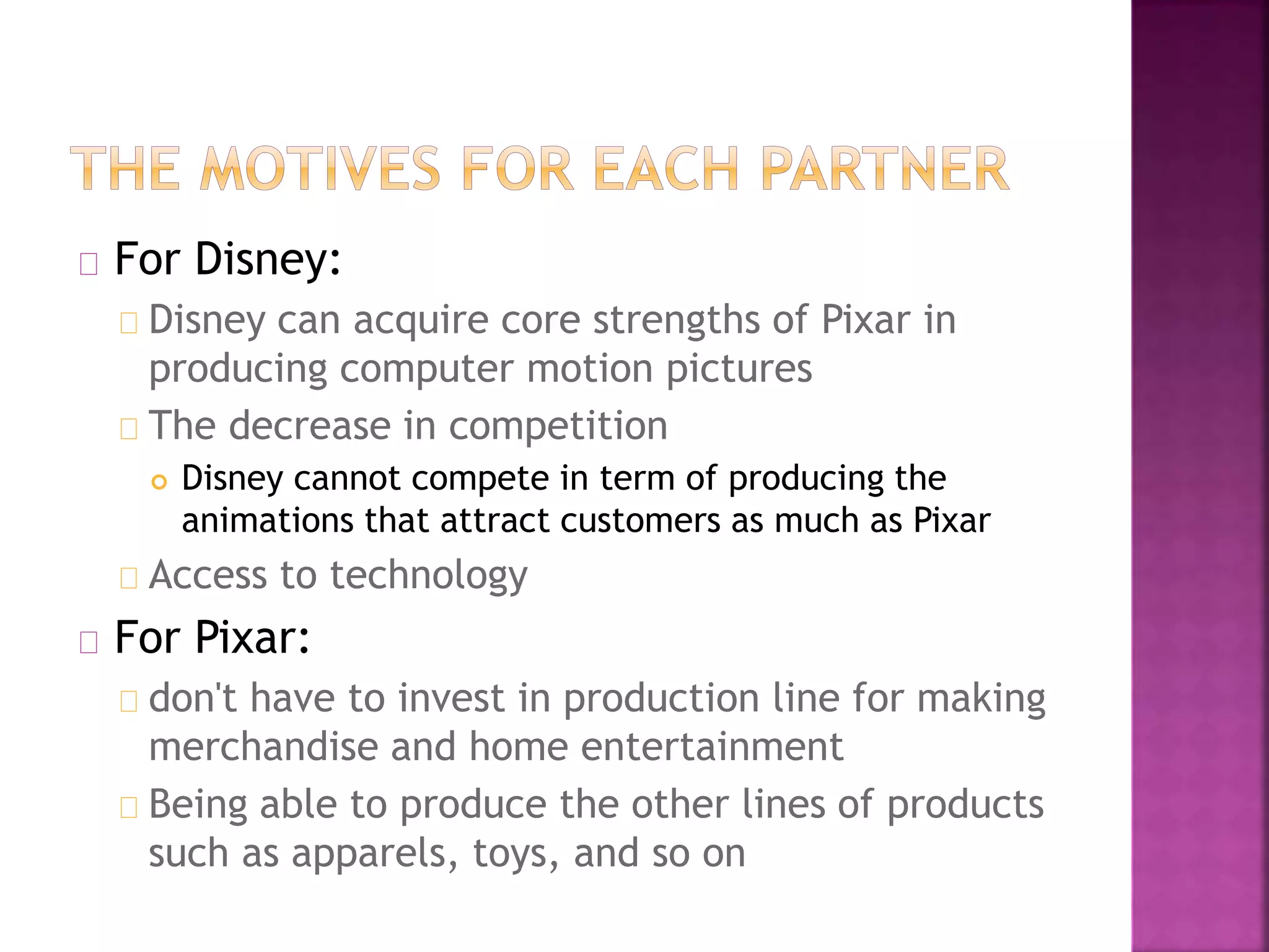 The rise and fall of the disney pixar alliance | PPTX
