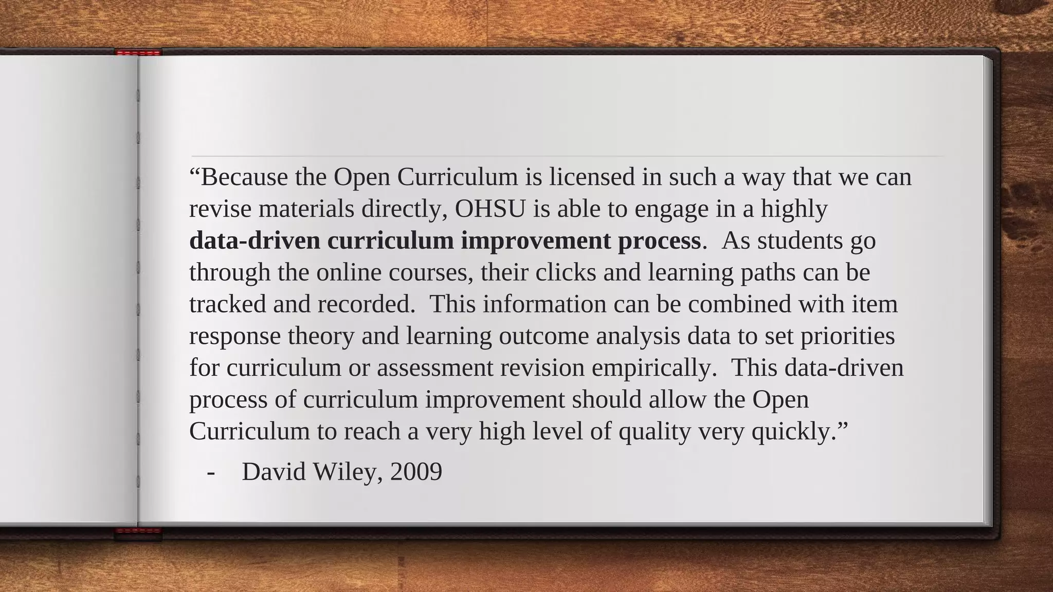 The RISE Framework: Using learning analytics for the continuous ...