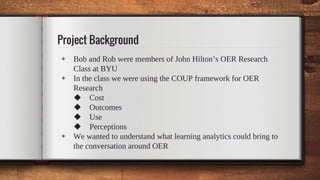 The RISE Framework: Using learning analytics for the continuous ...