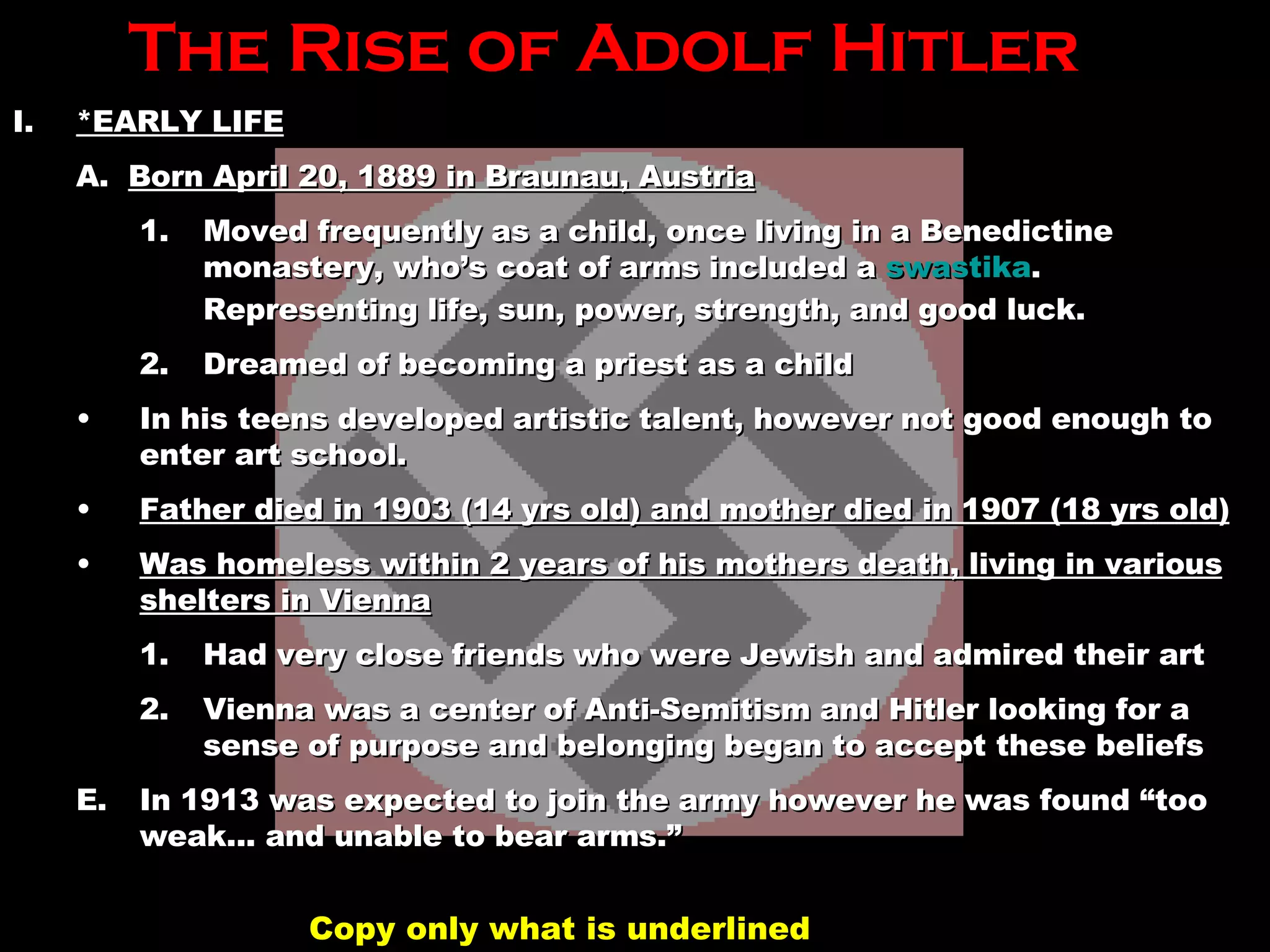 The Rise Of Adolf Hitler | PPT
