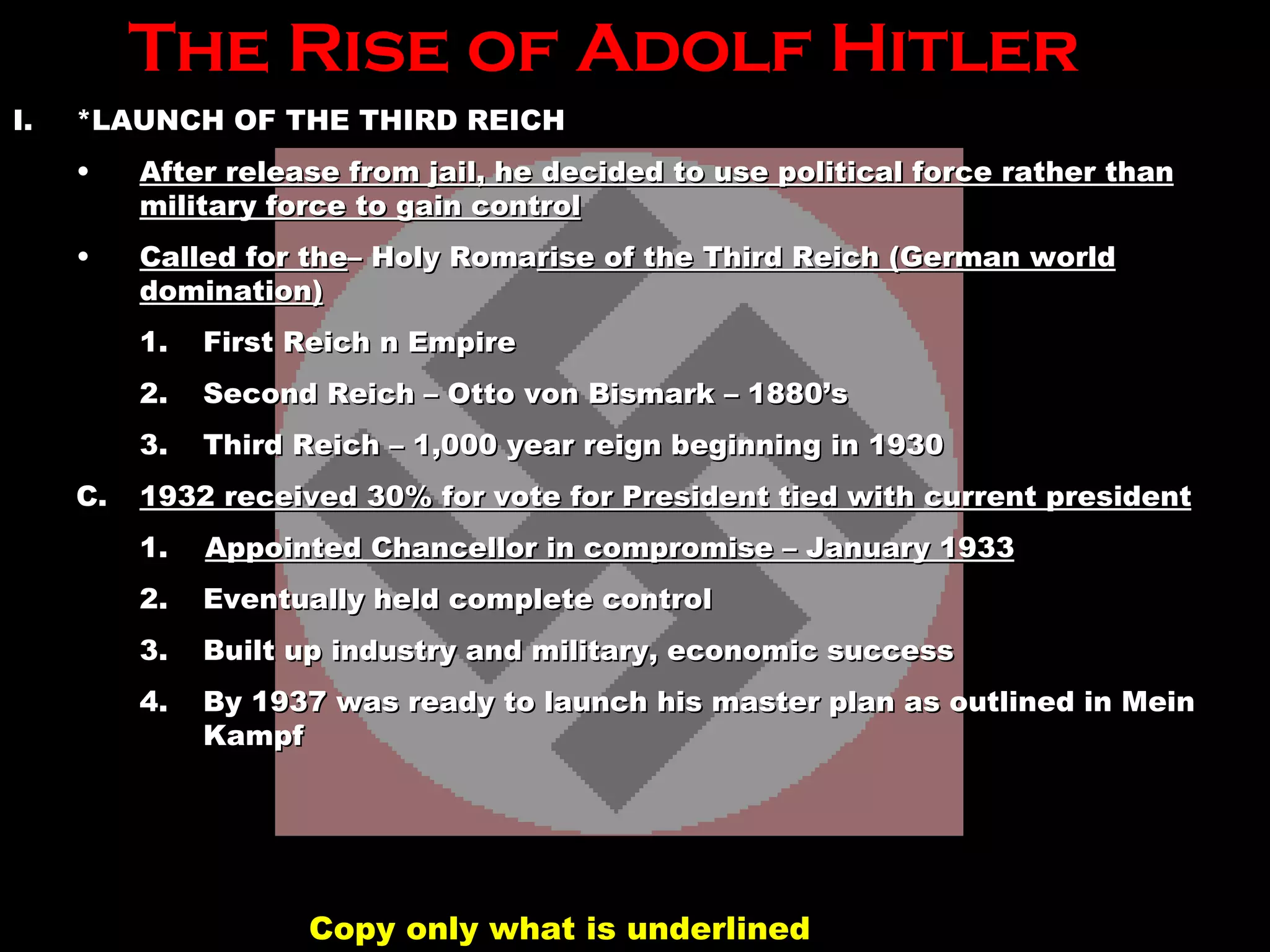 The Rise Of Adolf Hitler | PPT