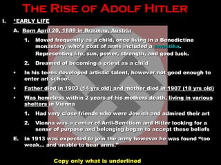 The Rise Of Adolf Hitler | PPT