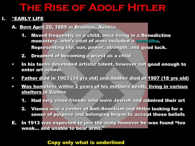 The Rise Of Adolf Hitler | PPT
