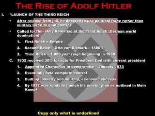 The Rise Of Adolf Hitler | PPT