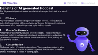 THE RISE OF AI GENERATED PODCAST; UNVEILING THE FUTURE.pptx