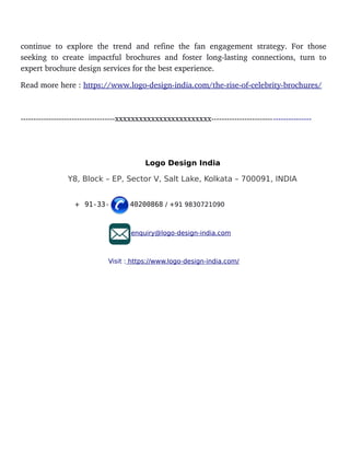 The Rise of Celebrity Brochures: Stars Using Print Media to Connect with Fans | PDF