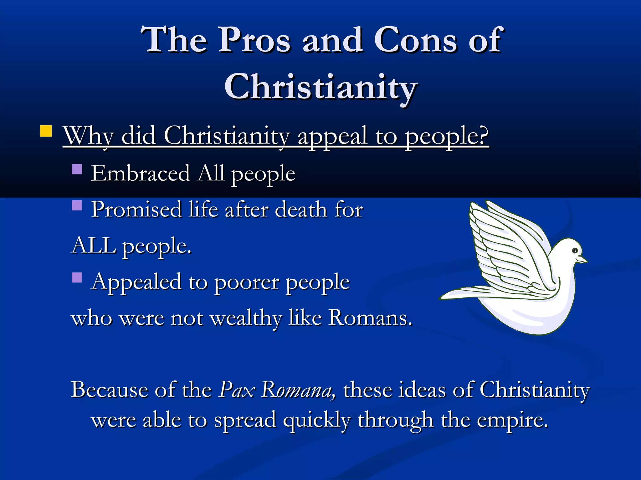 Bi 208 The rise of christianity and the world of rome | PPT