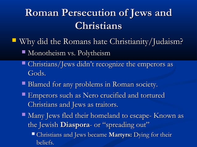 Bi 208 The rise of christianity and the world of rome | PPT