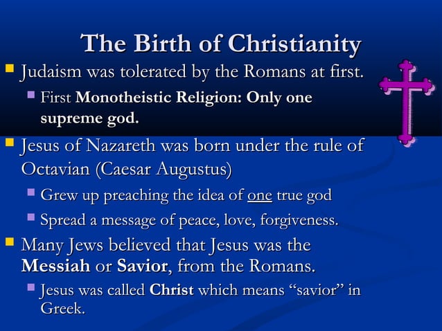 Bi 208 The rise of christianity and the world of rome | PPT