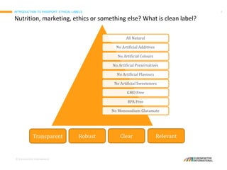 Clean Label: Instilling Consumer Confidence in Global Food and ...