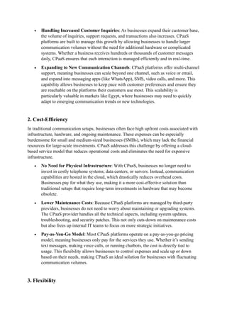 CPaaS in Egypt: Revolutionizing Businesses | PDF