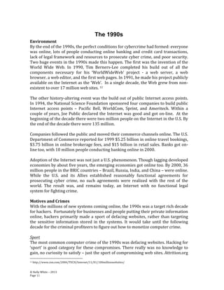 The Rise of Cybercrime 1970s - 2010 | PDF